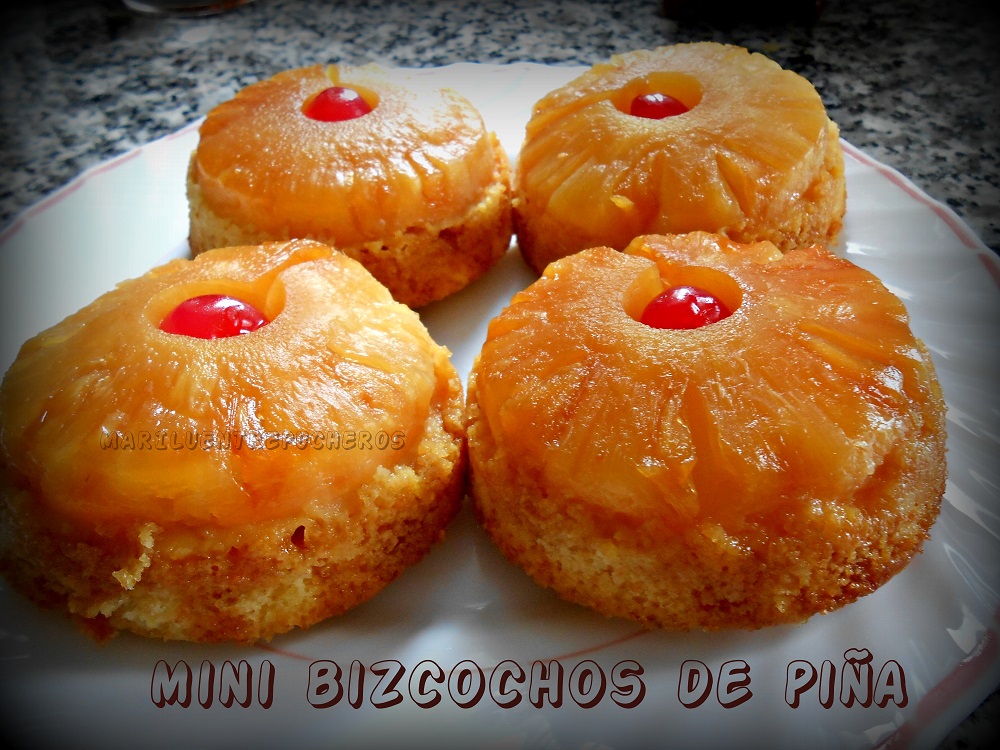 Marilú Entre Pucheros: MINI BIZCOCHOS DE PIÑA