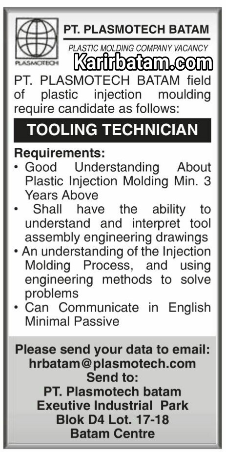 Lowongan Kerja PT. Plasmotech Batam - Lowongan Kerja Batam 2022