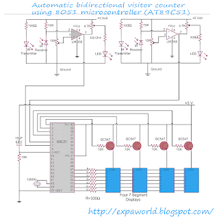 WORLD OF EMBEDDED: Automatic bidirectional visitor counter using 8051 ...