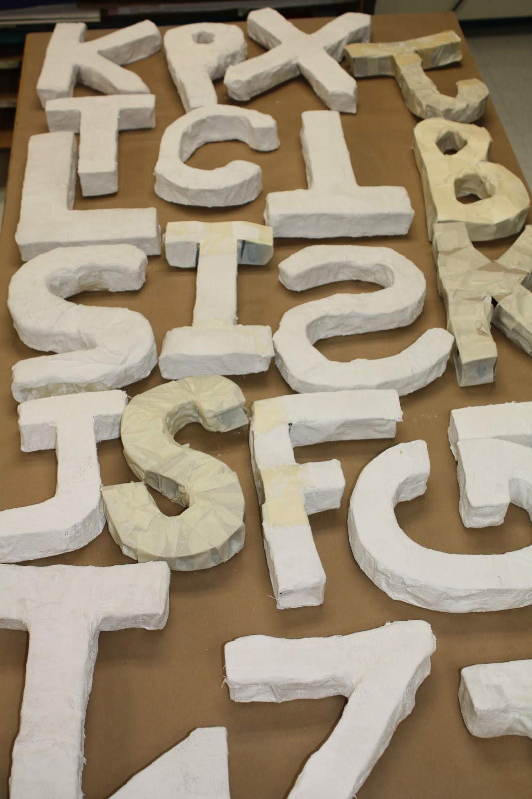 Hey, That's My Art Teacher: Studio Plaster Letters