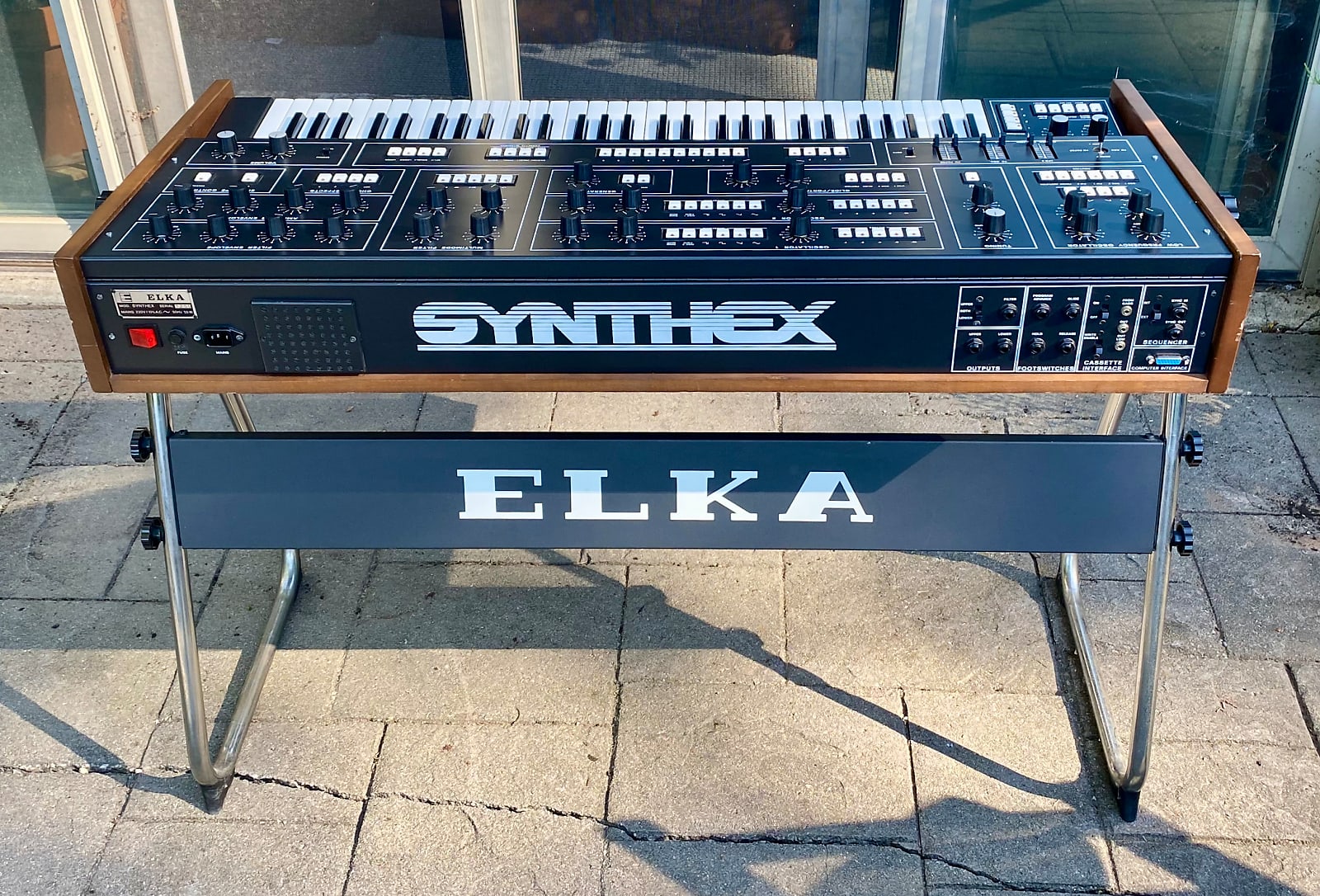 MATRIXSYNTH: Elka Synthex with Original Stand and MIDI SN 1255
