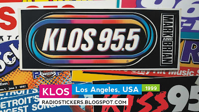 RADIO station stickers... and more!: 95.5 KLOS, Los Angeles (1981 - 2012)