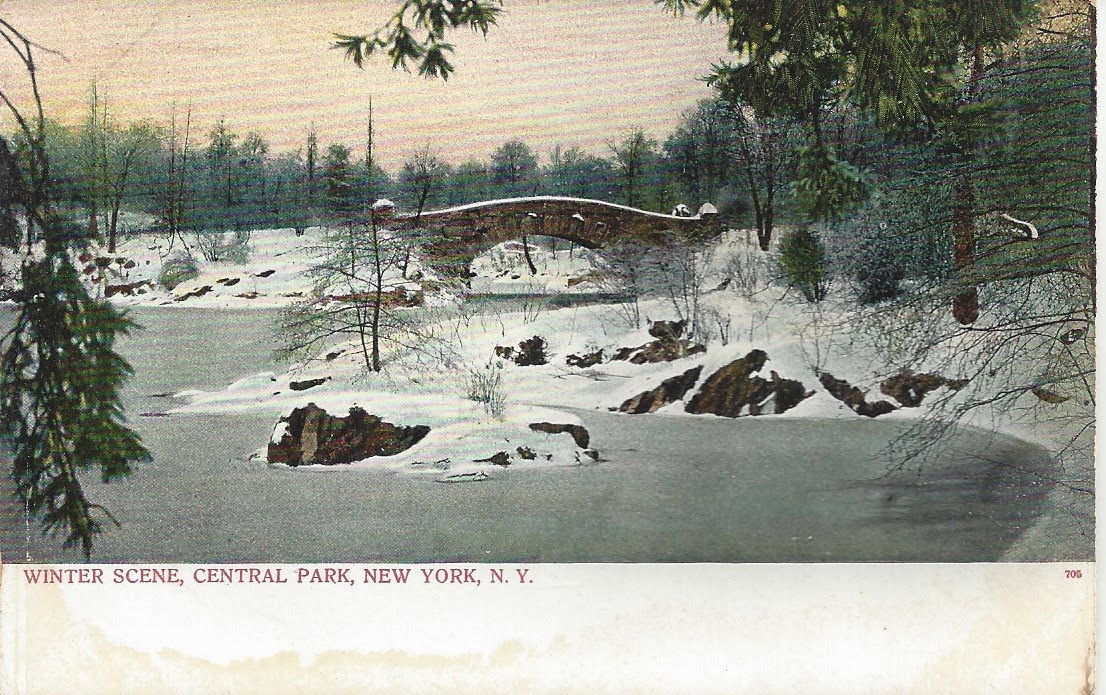 Inside the Apple: Postcard Thursday: Winter Scene Central Park