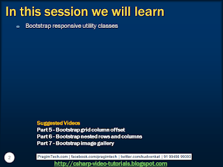 Sql server, .net and c# video tutorial: Bootstrap 3 responsive utility classes