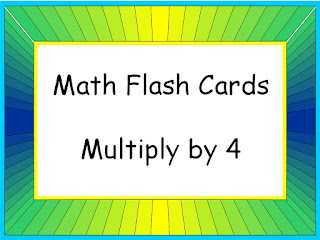 Student Survive 2 Thrive: Math Flash Cards: Multiply by 4 (4 is the 2nd ...
