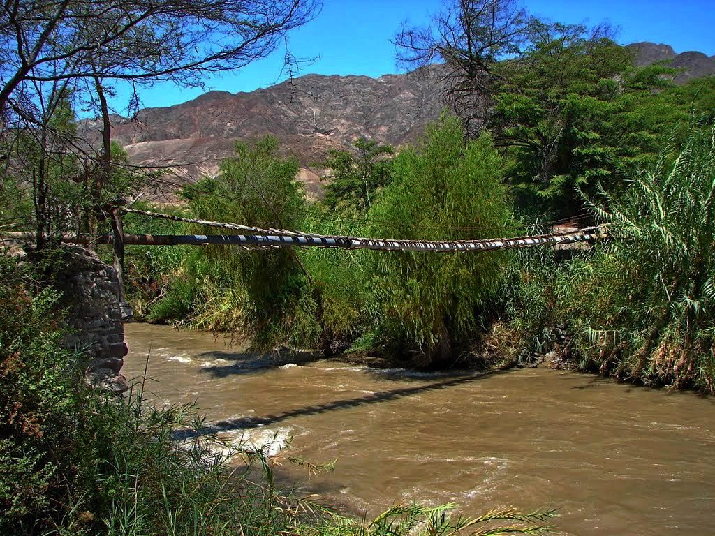 Geoturismo-Peru: El Puente Colgante Inca de Palpa - Ica