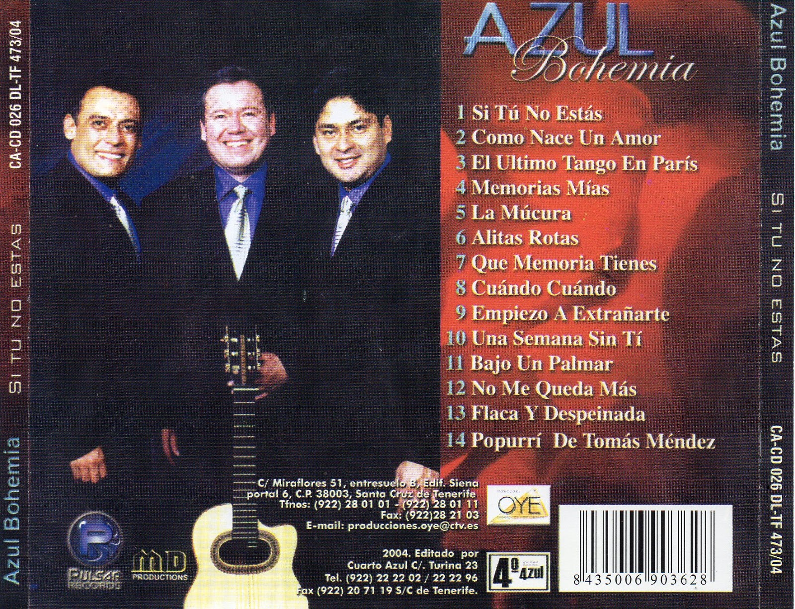 TRIO LOS PANCHOS Y SUS INVITADOS: TRIO AZUL BOHEMIA - SI TU NO ESTAS