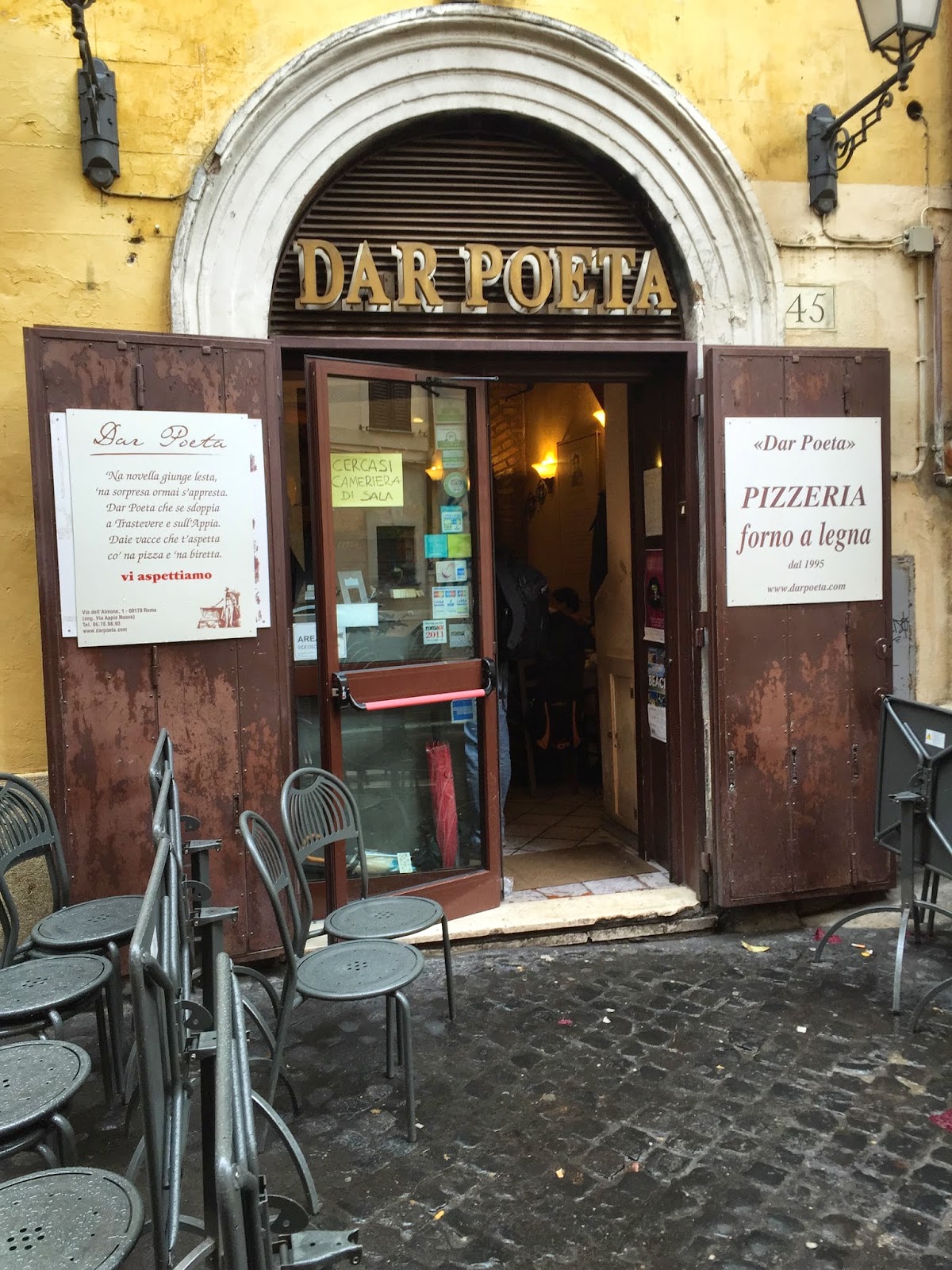 Dar Poeta Roma Roma Pizzeria Dar Poeta Trastévere.