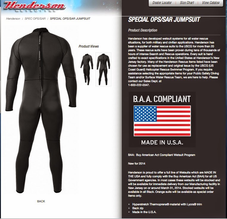 Henderson Wetsuit, Special Ops / SAR, Large, 5/3 mm, NEW: Henderson ...