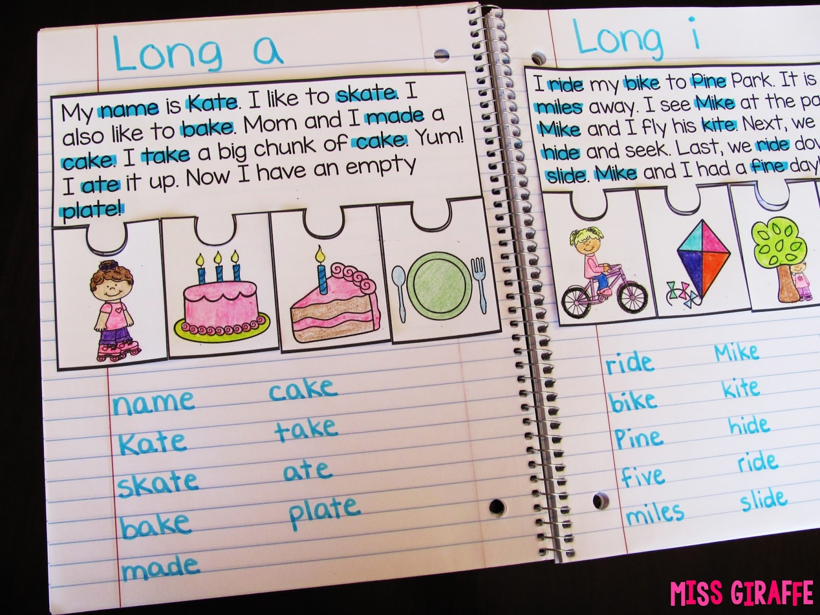 Miss Giraffe's Class: Phonics Fluency Notebooks