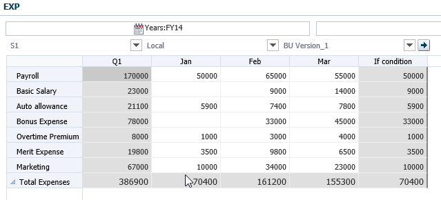Adding formulas to the Dataforms - Hyperion Planning