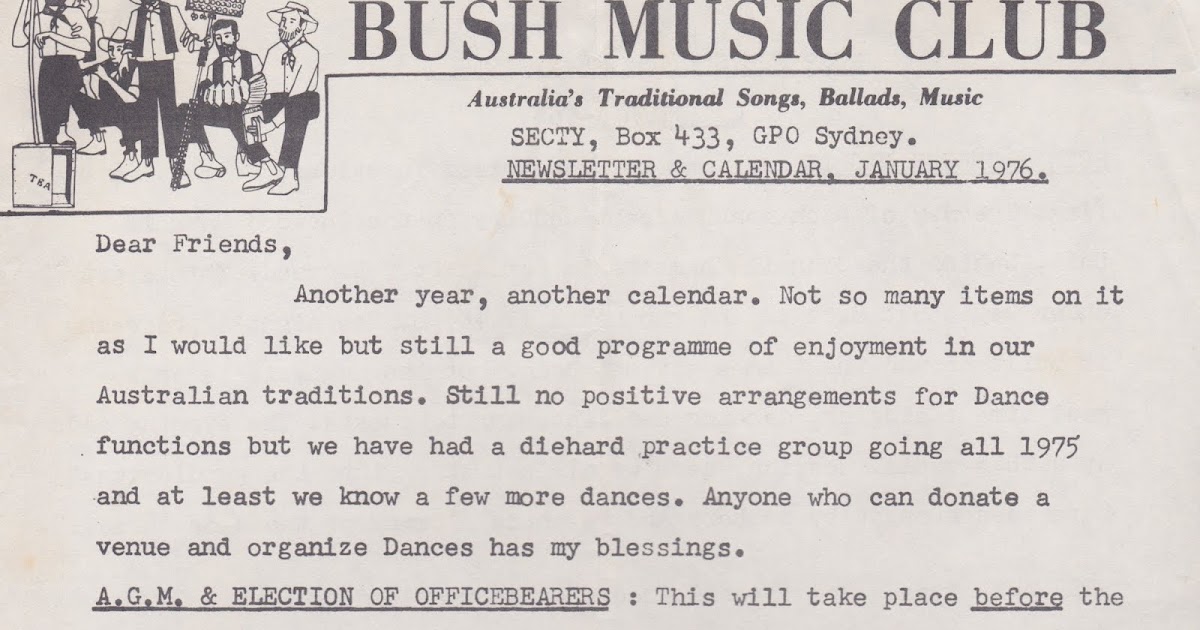 The Bush Music Club: From the Archives - Bush Music Club Newsletter ...