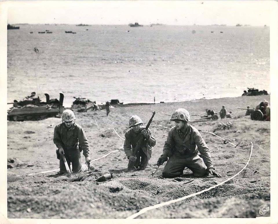 Marines In Forest Green: WWII Cream Protective Flashburn Iwo Jima Marines