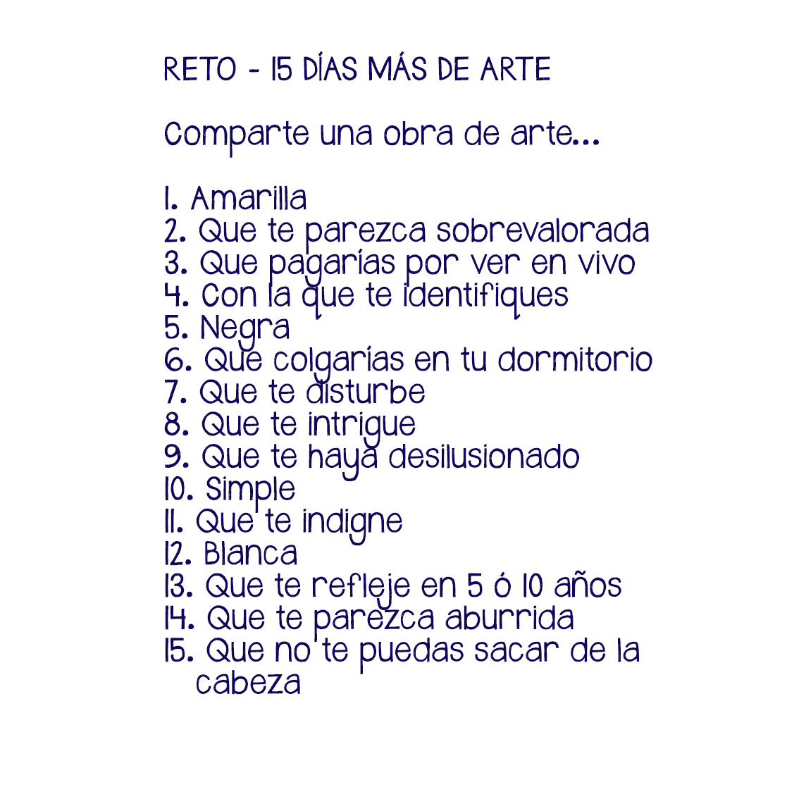 Bocadillos de Arte: Los retos