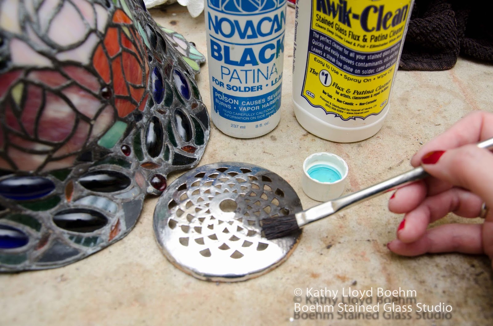 Boehm Stained Glass Blog: Stained Glass Lamp Cap Replacement