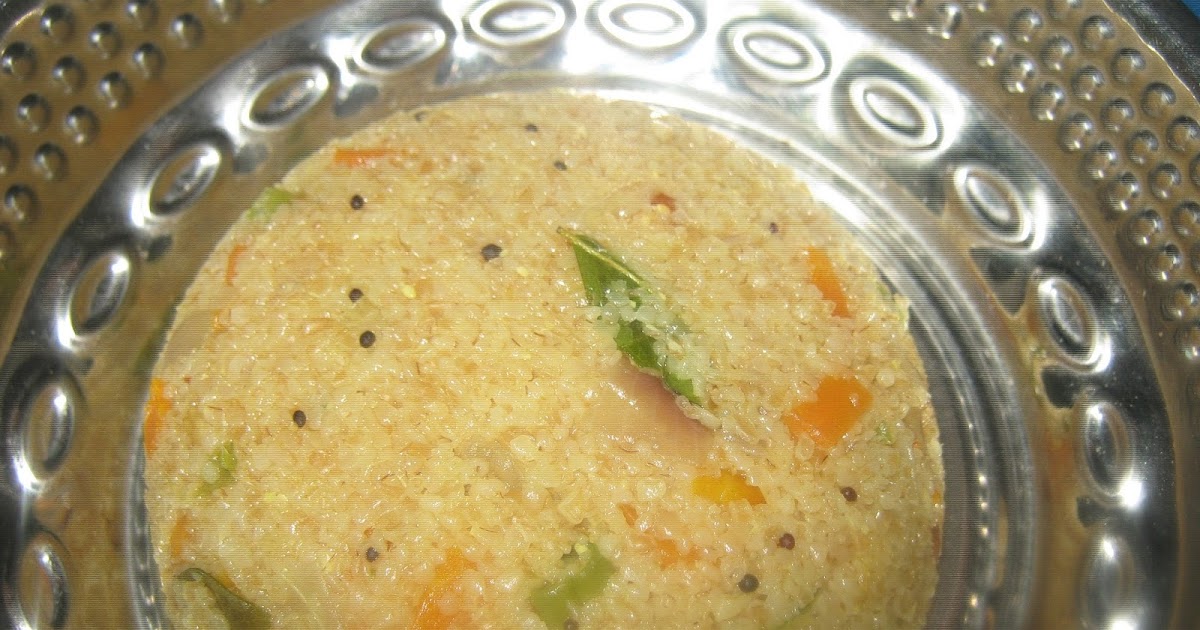 Wheat Rava Upma - Samba Ravai Upma mixed with Veggies - Healthy ...