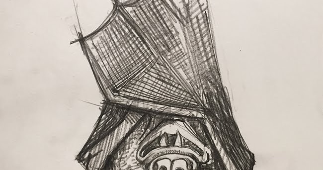 Creative Diary: Drawing "A hanging bat"