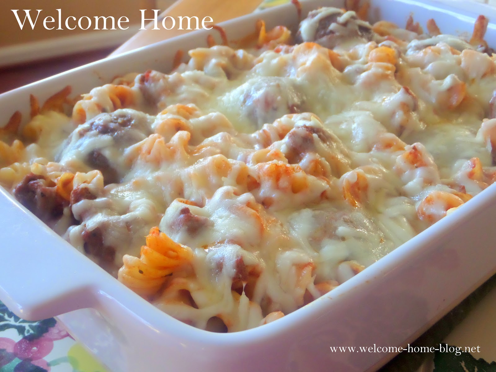 Welcome Home Blog: Cheesy Meatball Casserole