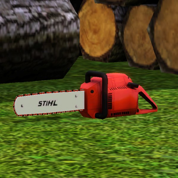 Simming in Magnificent Style: Wood cutter 3. chain saw STIHL for CAW
