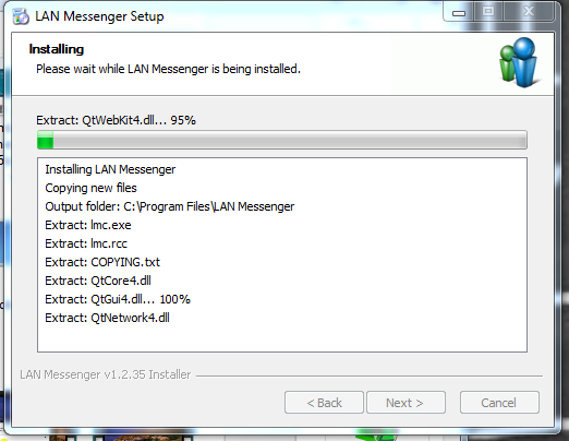 winham blog: tutorial LAN Messenger