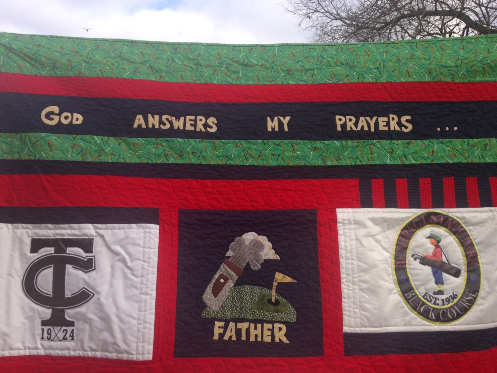 Black Hat Quilter: My Golf Quilt