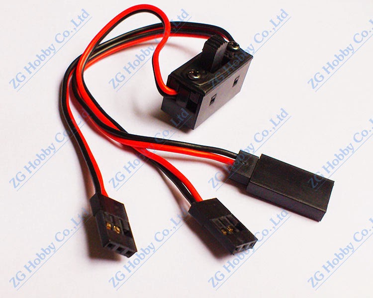 ZG Hobby: JR Futaba switch wire with charger port (3 wire ,2 wire )