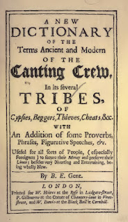 Global Wahrman: Early 18th Century British Underworld Slang