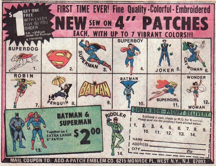 Supergirl Comic Box Commentary: 1970s Supergirl Patch