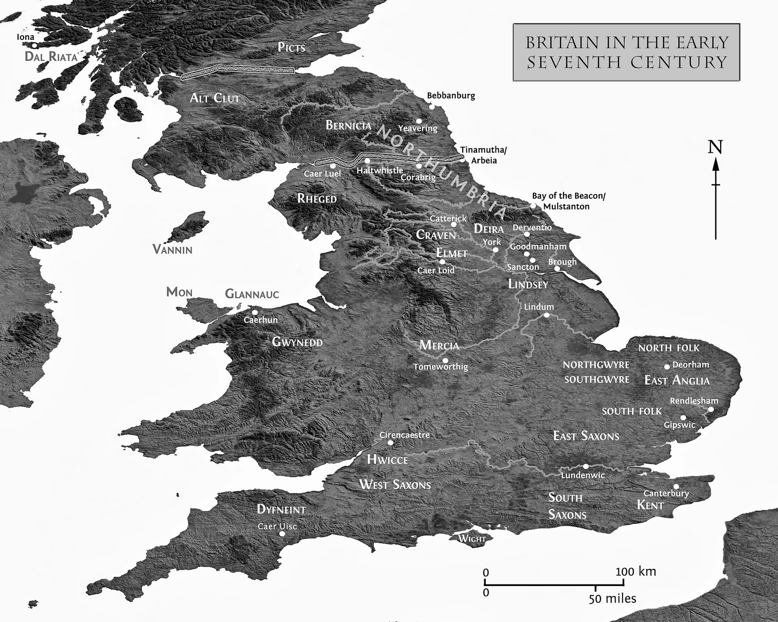 Gemæcce: Three maps of early 7th century Britain