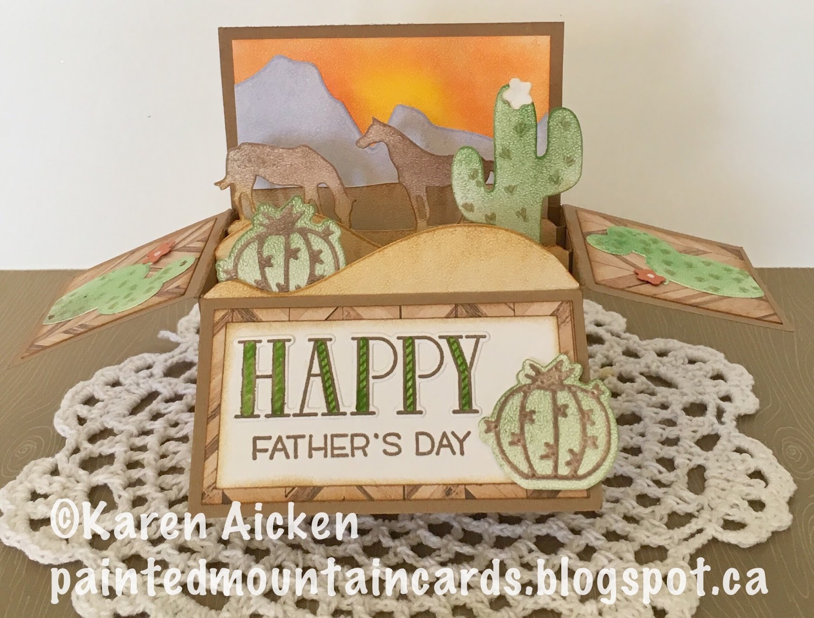 Painted Mountain Cards: Father's Day Box Card