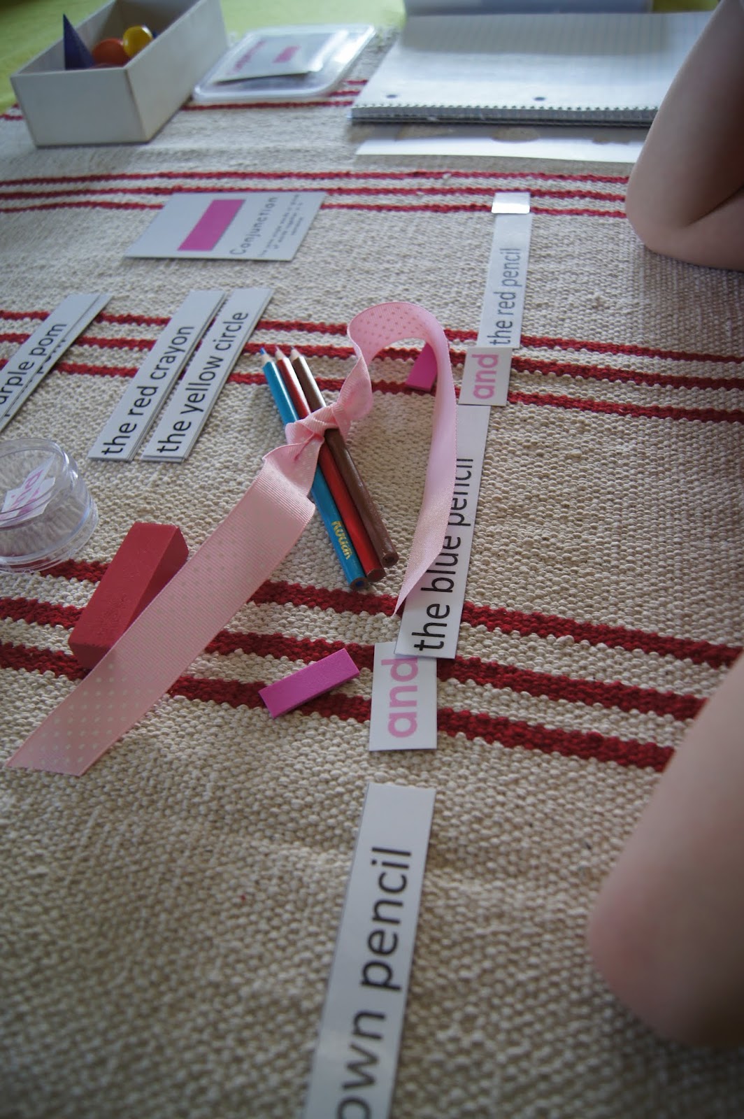 Conjunction Introduction, Montessori Grammar At Home - "Making ...