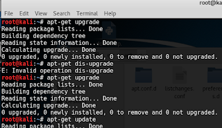 Kali linux E: Invalid operation dis-upgrade hatasının çözümü