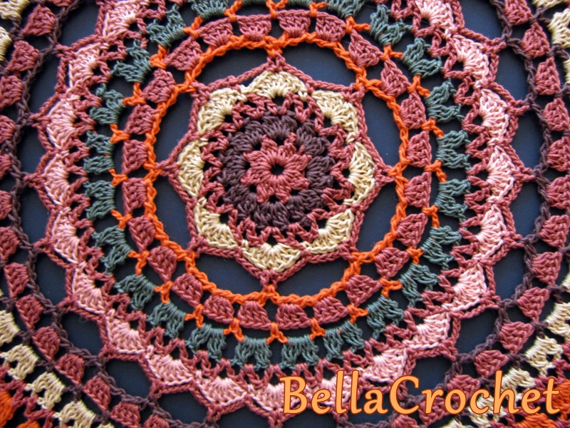 BellaCrochet: Autumn Spice Mandala Doily: A Free Crochet Pattern For You