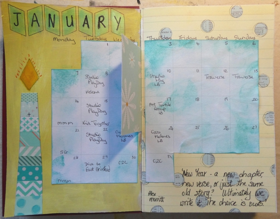 newly creative: A calendar page in my journal