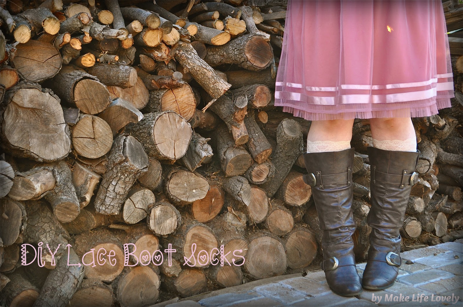 DIY Lace Boot Socks - Make Life Lovely