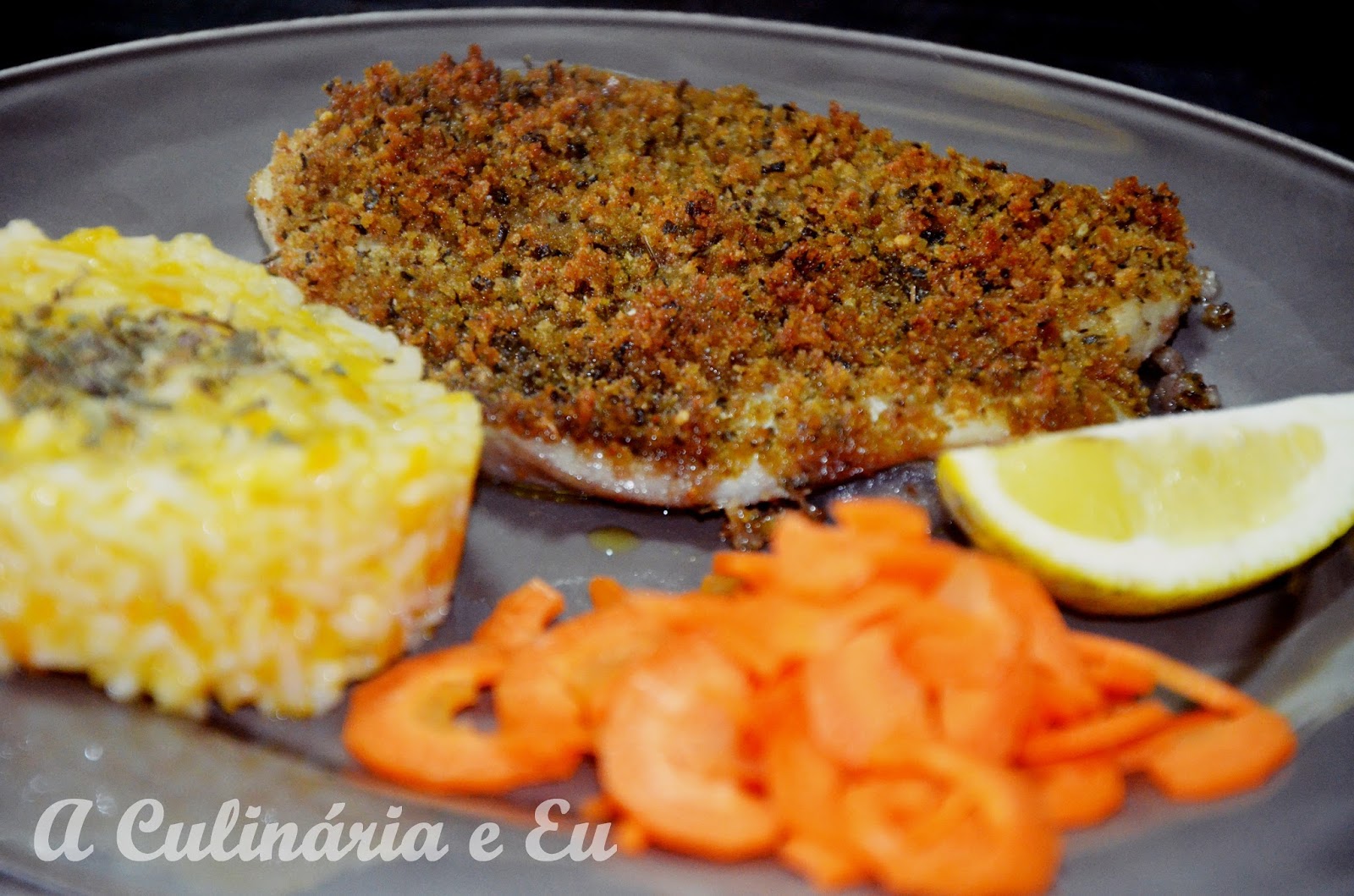 Filetes de pescada com crosta aromática [ no forno ]