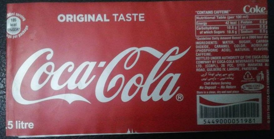 Pakistan Crown Caps: Coca Cola Drink Labels in Pakistan
