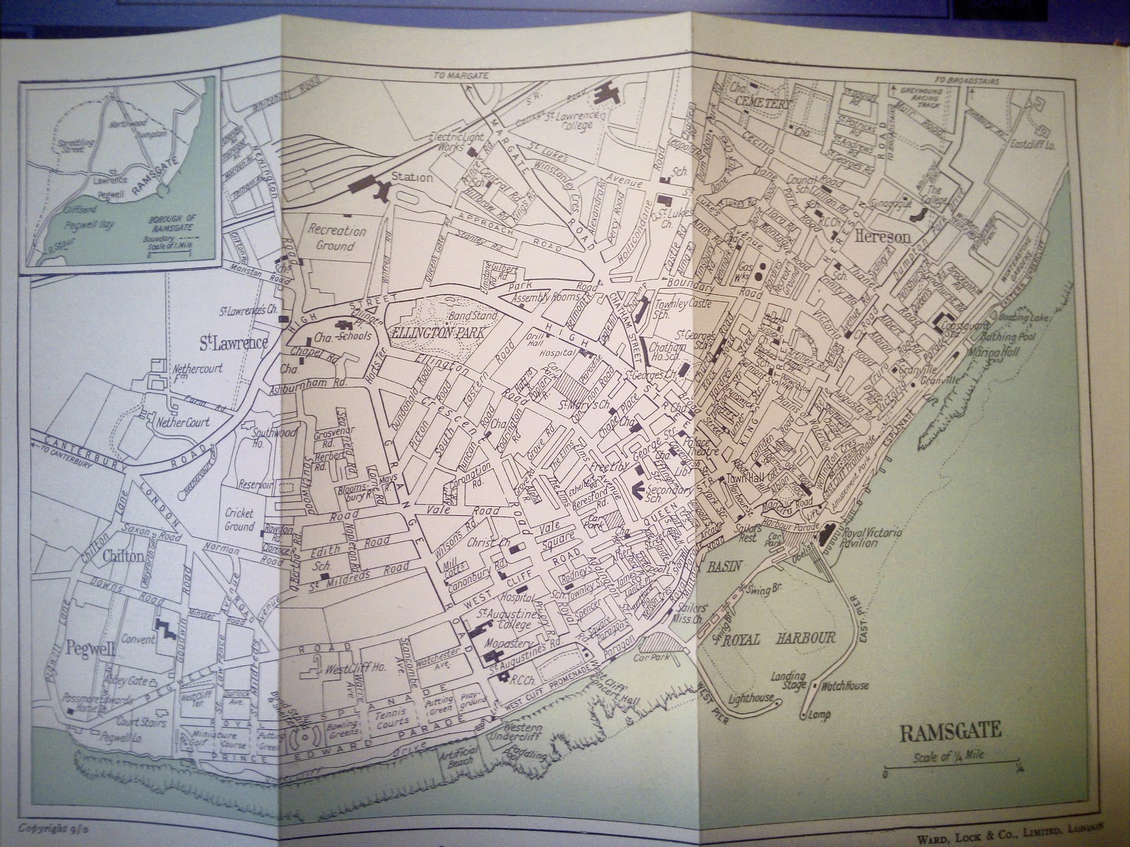 thanetonline: Maps of Ramsgate, Margate and Broadstairs for around 1950