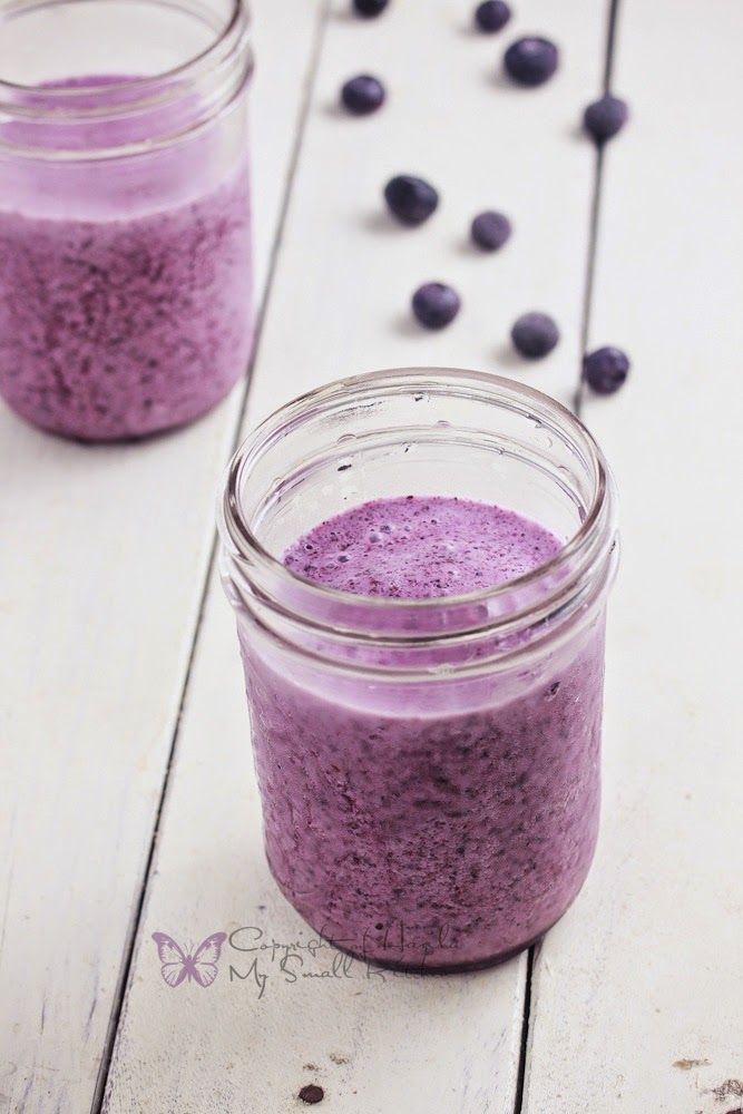 My Small Kitchen: Blueberry Lassi with Chia Seeds