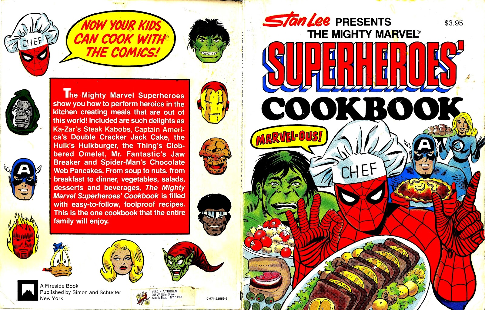 Cracked Magazine and Others: The Mighty Marvel Superheroes Cookbook (1977)
