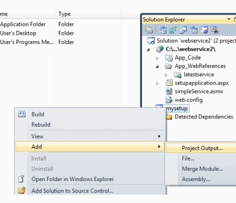 How to Deploy Web Service by Web Setup Project in asp.net Application ...