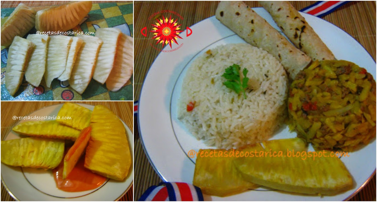 Cocina Costarricense: fruta de pan frita y picadillo