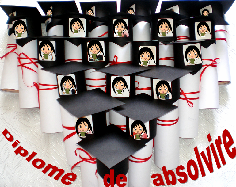 Decorațiuni pentru diplome: „Toca de absolvent” - Materiale didactice ...