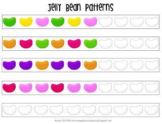 Classroom Freebies Too: Jelly Bean Pattern Mats