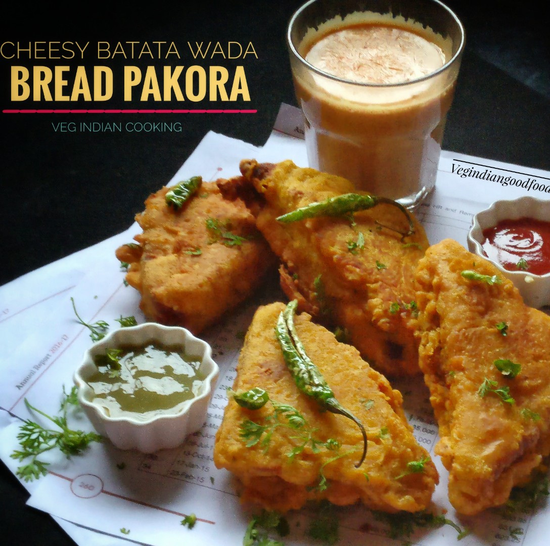 Veg Indian Cooking: Stuffed Bread Pakora