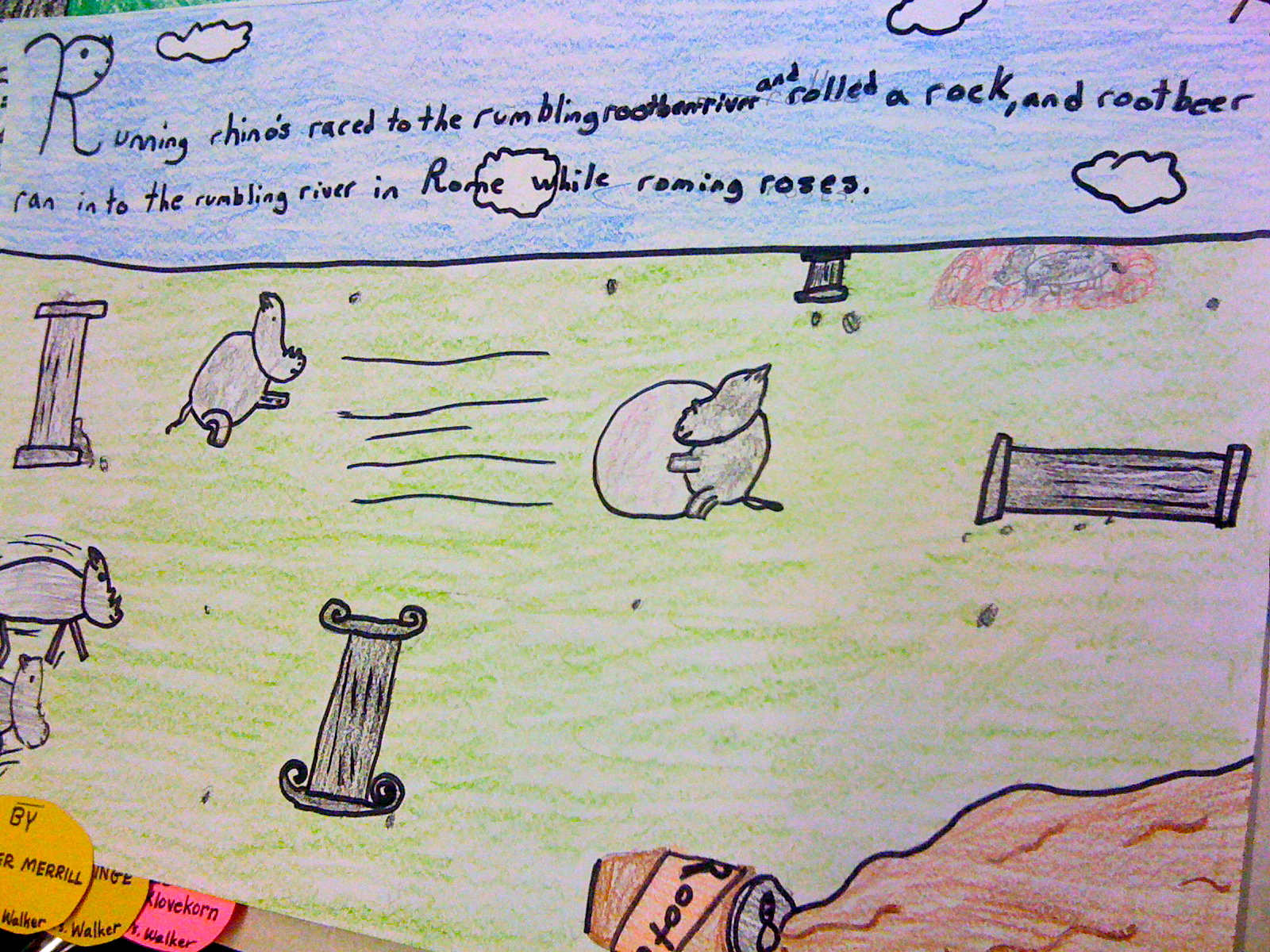 Coral vs. Salmon: Alliteration Illustrations