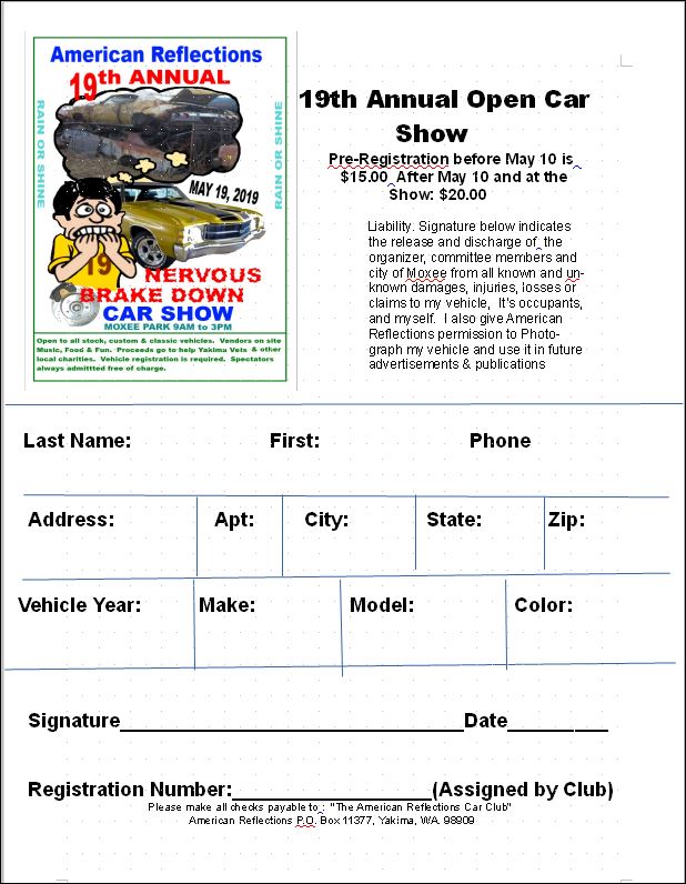 American Reflections Car Club: THE 2019 CAR SHOW SCHEDULE and ...
