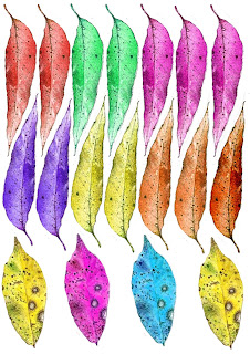 MIXED MEDIA SCRATCH ART - Frogs