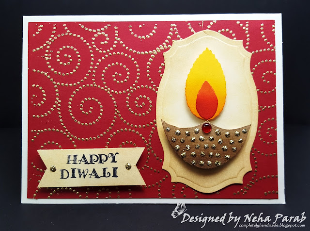 Completely Handmade......: Diwali Cards - Day 2