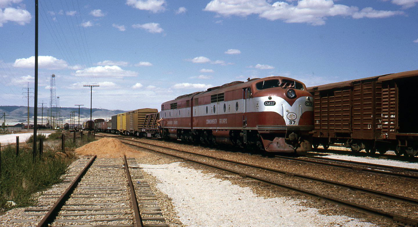 transpress nz: Commonwealth Railways GMs with a goods train at Port ...